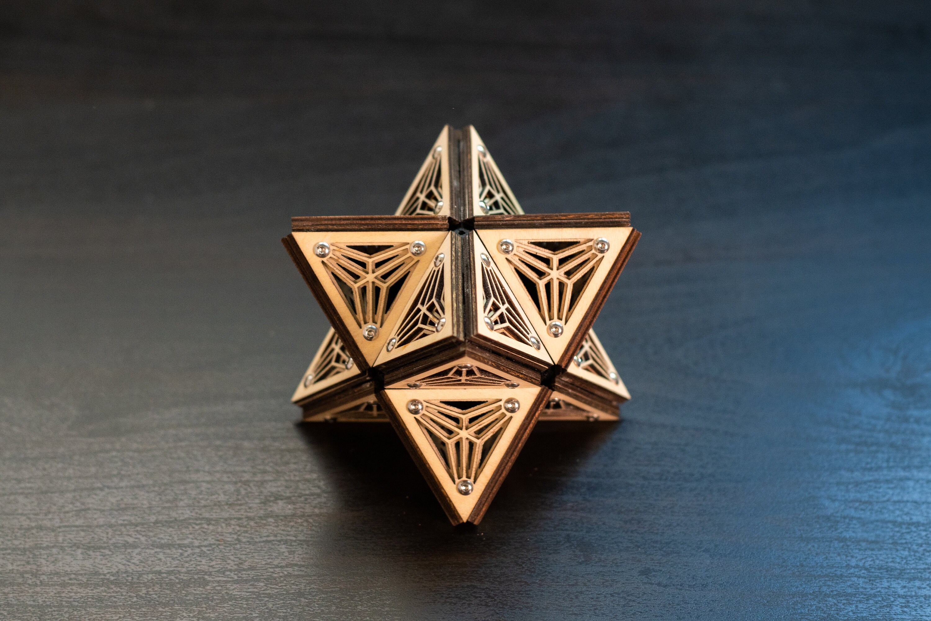 Mini Merkaba Trinity Model Kit Sculpture, Sacred Geometry Decor, Laser ...