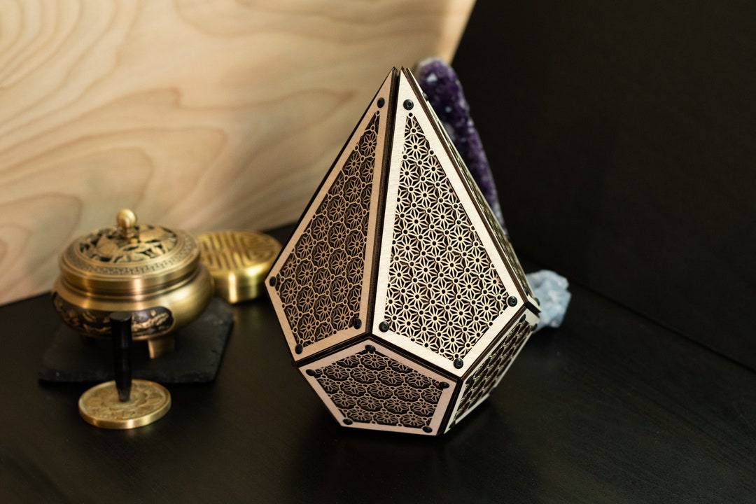 Polyhedron Dot Asanoha Model Kit Sculpture, Sacred Geometry Decor ...