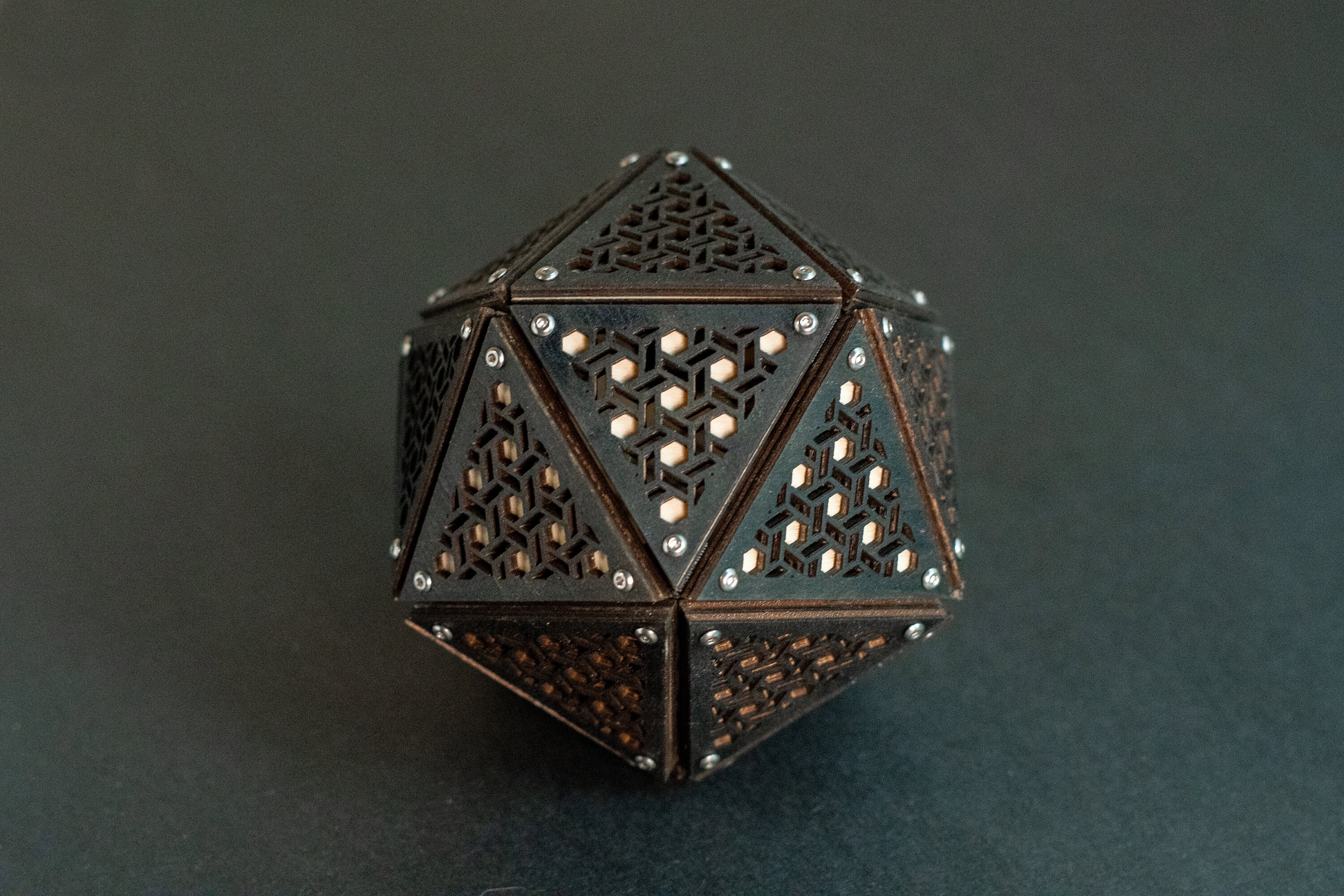 Mini Icosahedron Iris Model Kit Sculpture, Sacred Geometry Decor, Laser ...