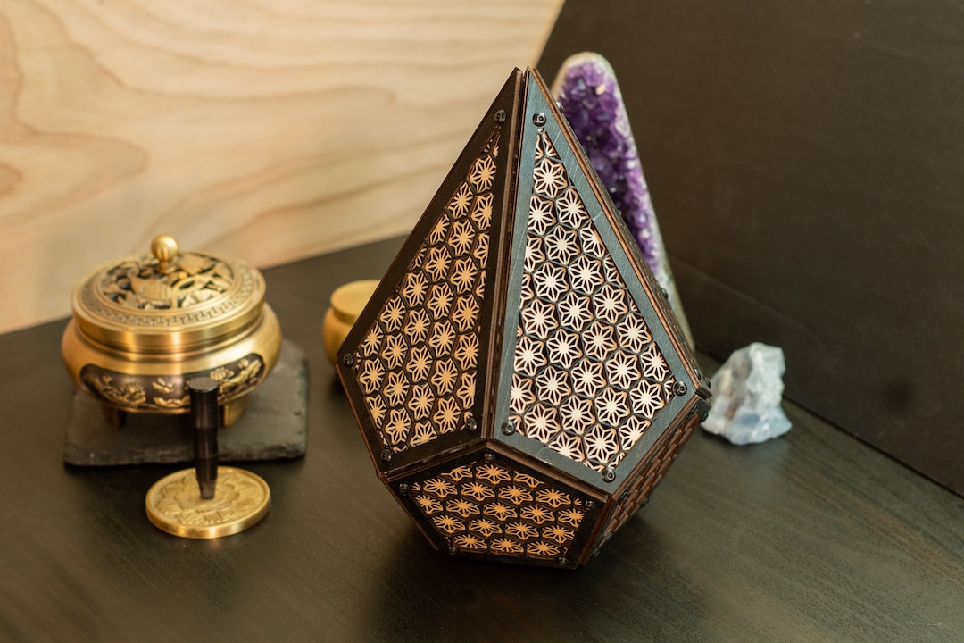Laser Cut Asanoha Polyhedron Model Kit: Kumiko Lamp, Desk Decor - Etsy