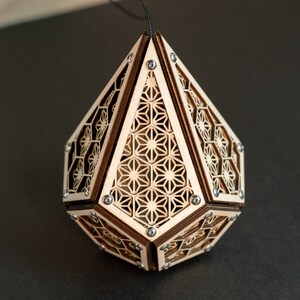 Mini Polyhedron Asanoha Model Kit Sculpture, Sacred Geometry Decor ...
