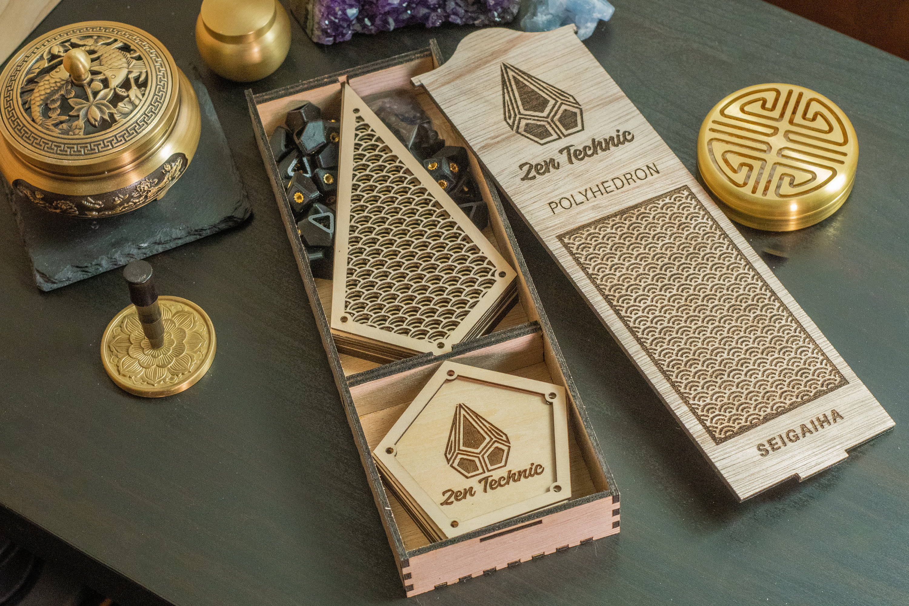 Polyhedron Seigaiha Model Kit Sculpture, Sacred Geometry Decor, Laser ...