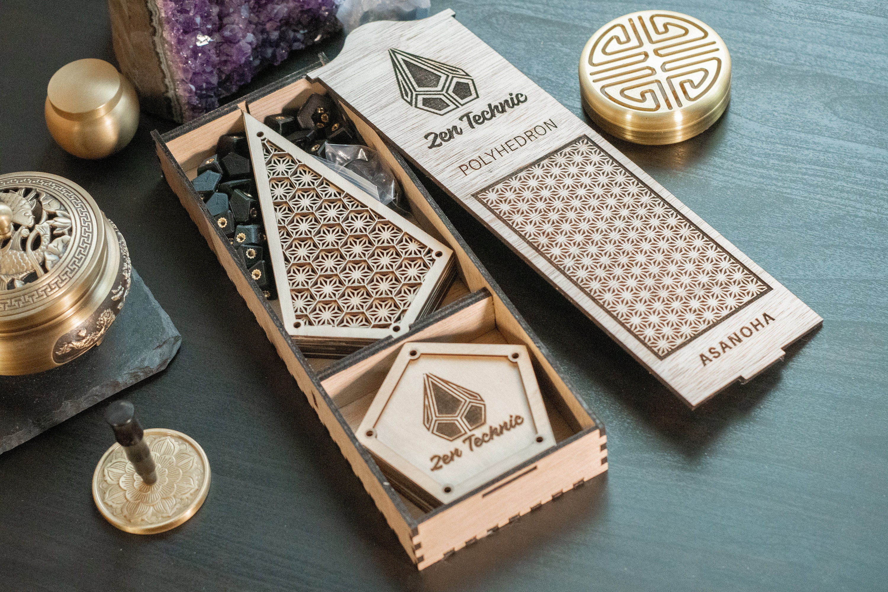 Laser Cut Asanoha Polyhedron Model Kit: Kumiko Lamp, Desk Decor - Etsy