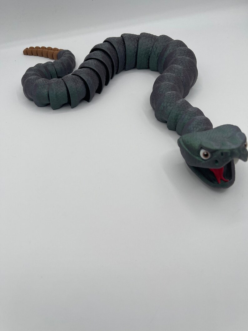 3D Printed Rattlesnake Articulating Toy | Fidget Snake | 3D PRINT ...
