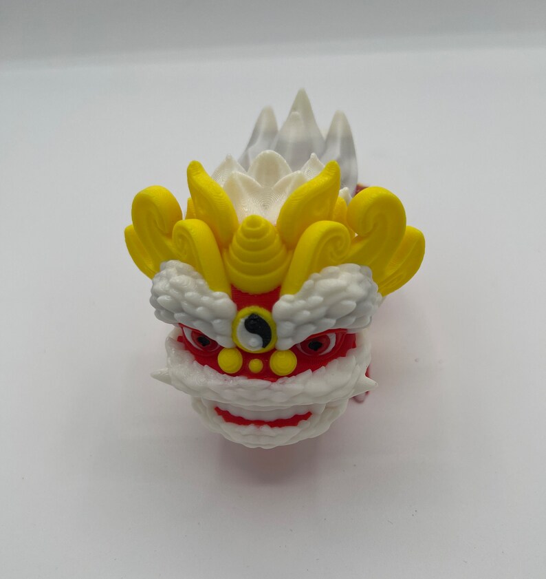 Flexi Articulated Chinese Lion Dragon Articulated Legs and Tail Lunar ...