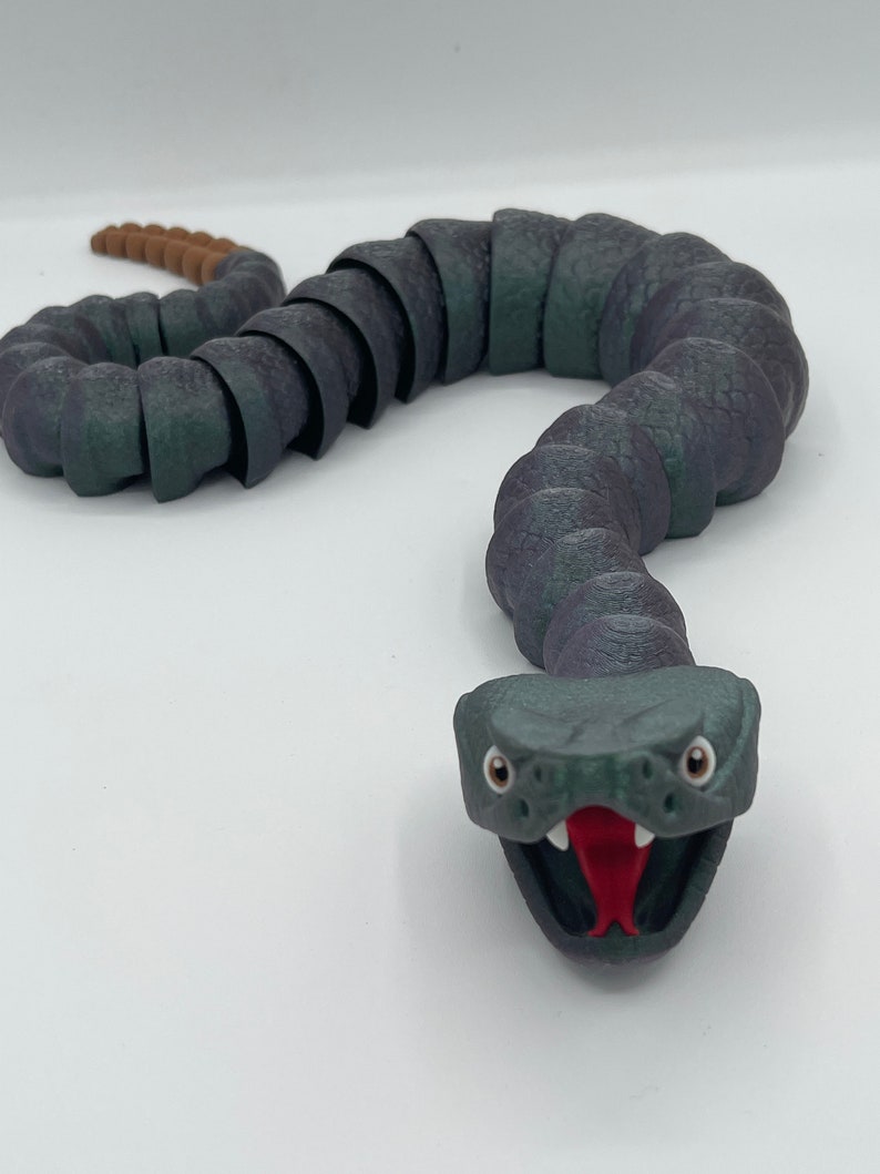 3D Printed Rattlesnake Articulating Toy | Fidget Snake | 3D PRINT ...