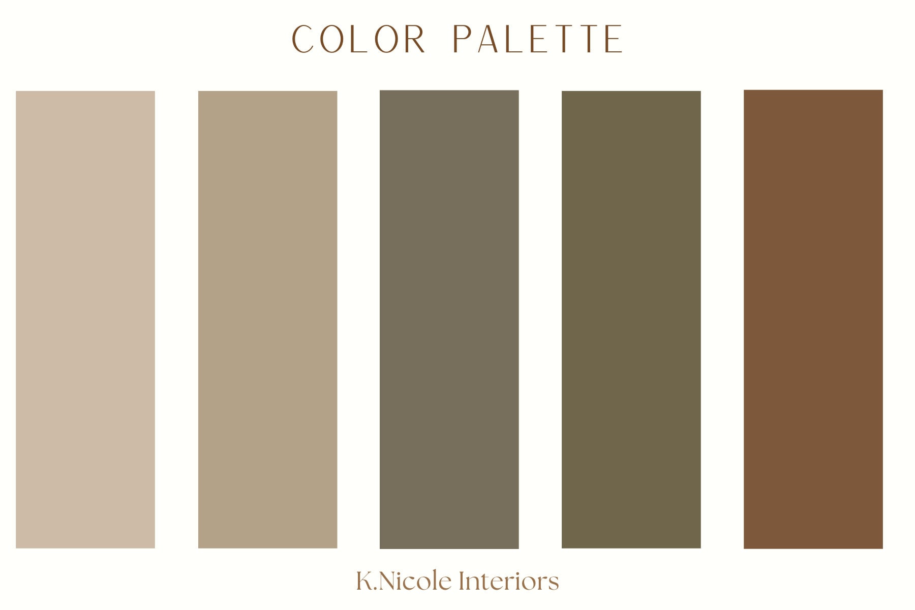 Earth and Evergreen Color Palette | Instant Download - Etsy