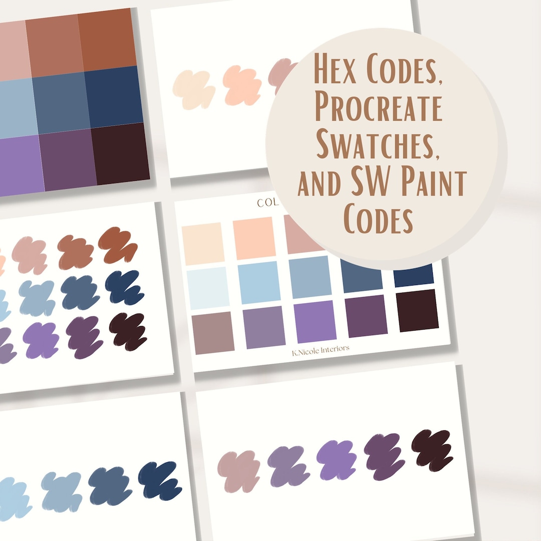 Goodnotes Hex Codes, Procreate Swatch File, and Sherwin Williams Paint ...