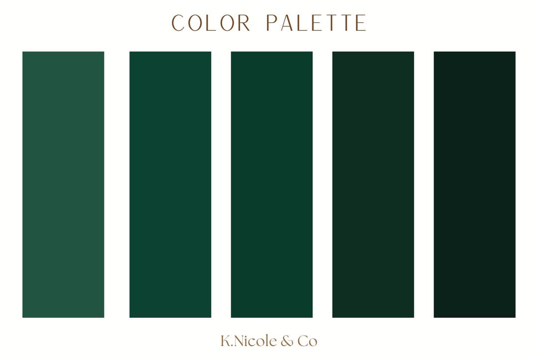 Emerald Velvet Color Palette | Instant Download - Etsy