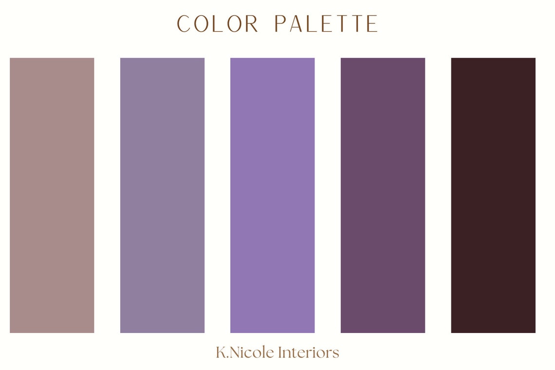 Purple Plume Color Palette | Instant Download - Etsy