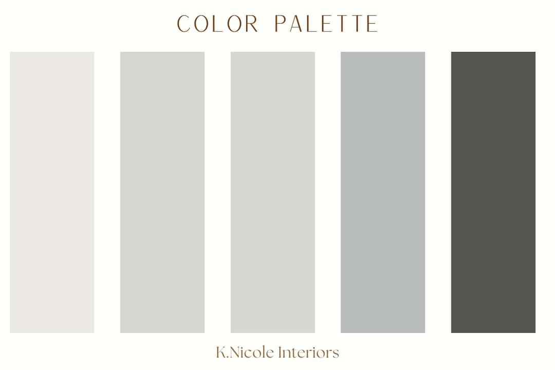 Foggy Dawn Color Palette | Instant Download - Etsy