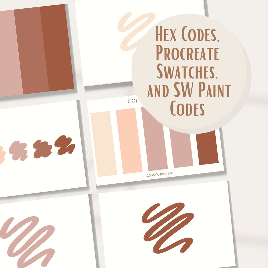 Goodnotes Hex Codes, Procreate Swatch File, and Sherwin Williams Paint ...