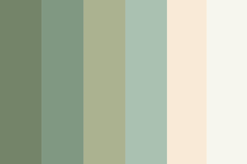 Pale Grove Color Palette | Instant Download - Etsy