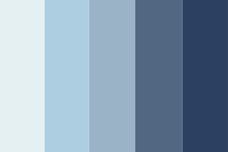 So Blue Color Palette | Instant Download - Etsy