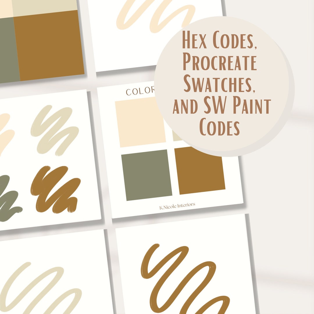 Natural Green Quad Color Palette Instant Download - Etsy