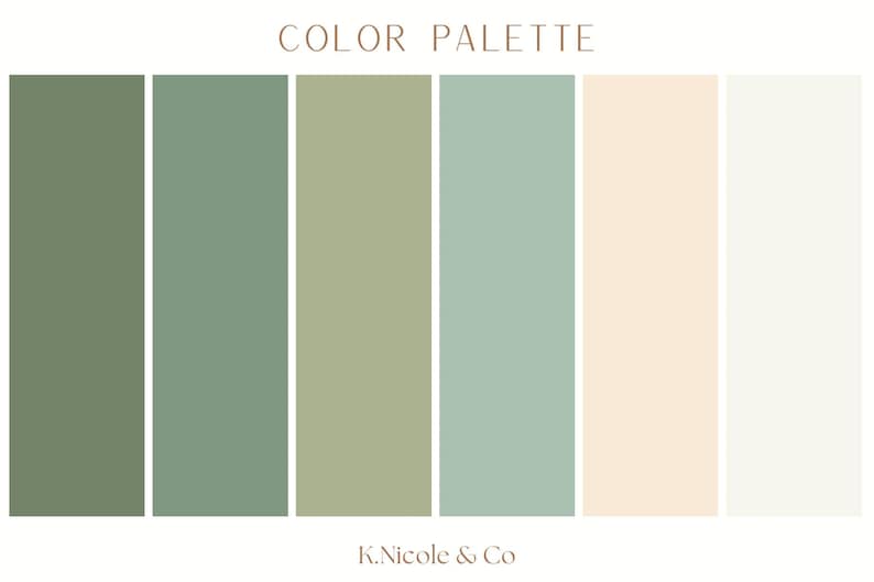 Pale Grove Color Palette | Instant Download - Etsy