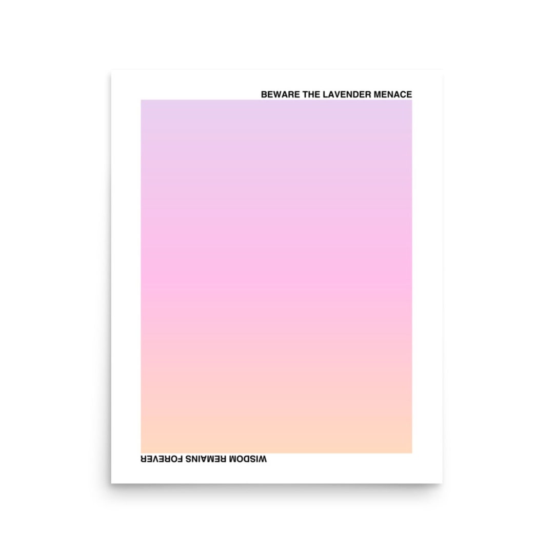 Subtle Lesbian Pride Lavender Menace Sappho Quote Poster - Etsy