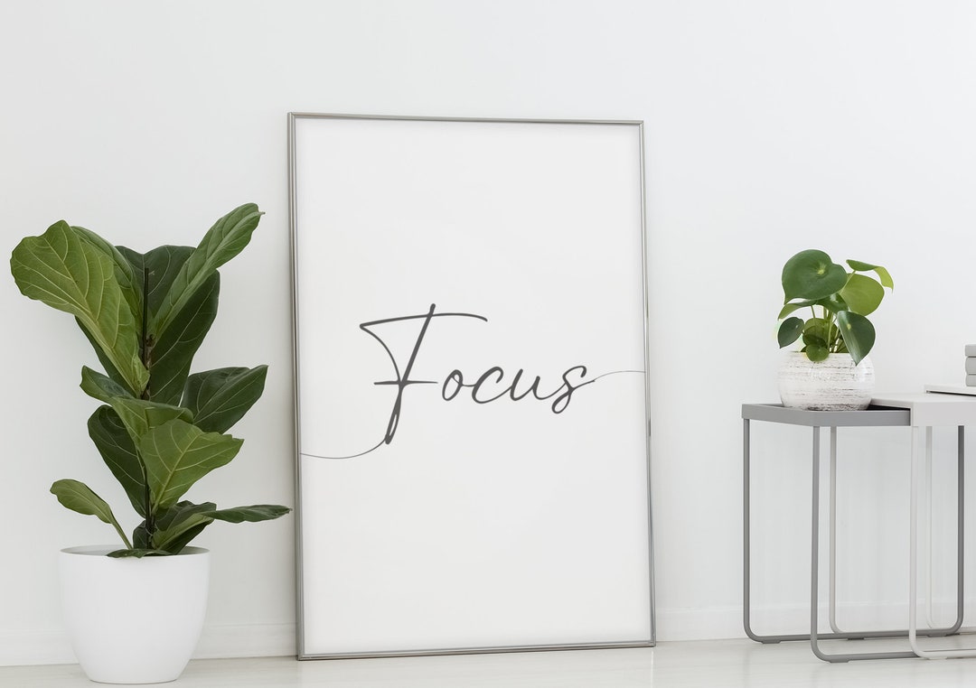 Minimalist Focus Calligraphy Poster Home Decoration for Wall, Art, Wall ...