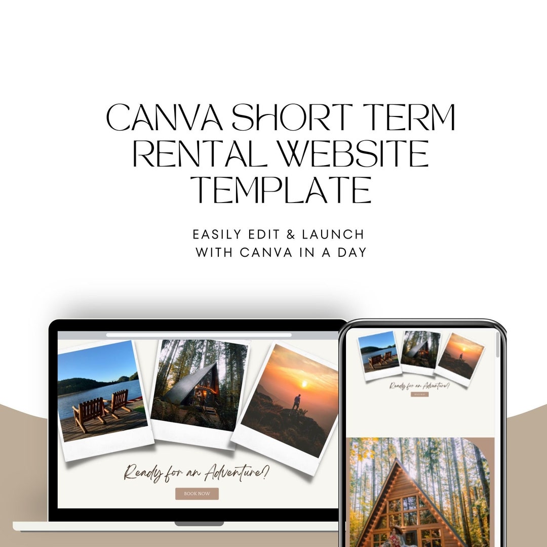 Canva Website Template | Short Term Rental Business (digital Download ...