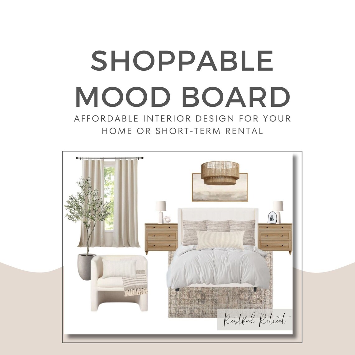 Shoppable Mood Board | Pre-designed | Interior Design | Instant ...