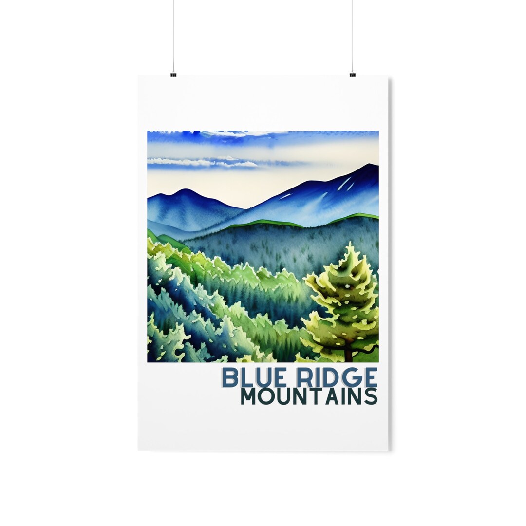 Blue Ridge Mountains Poster | Landscape Wall Art - Etsy