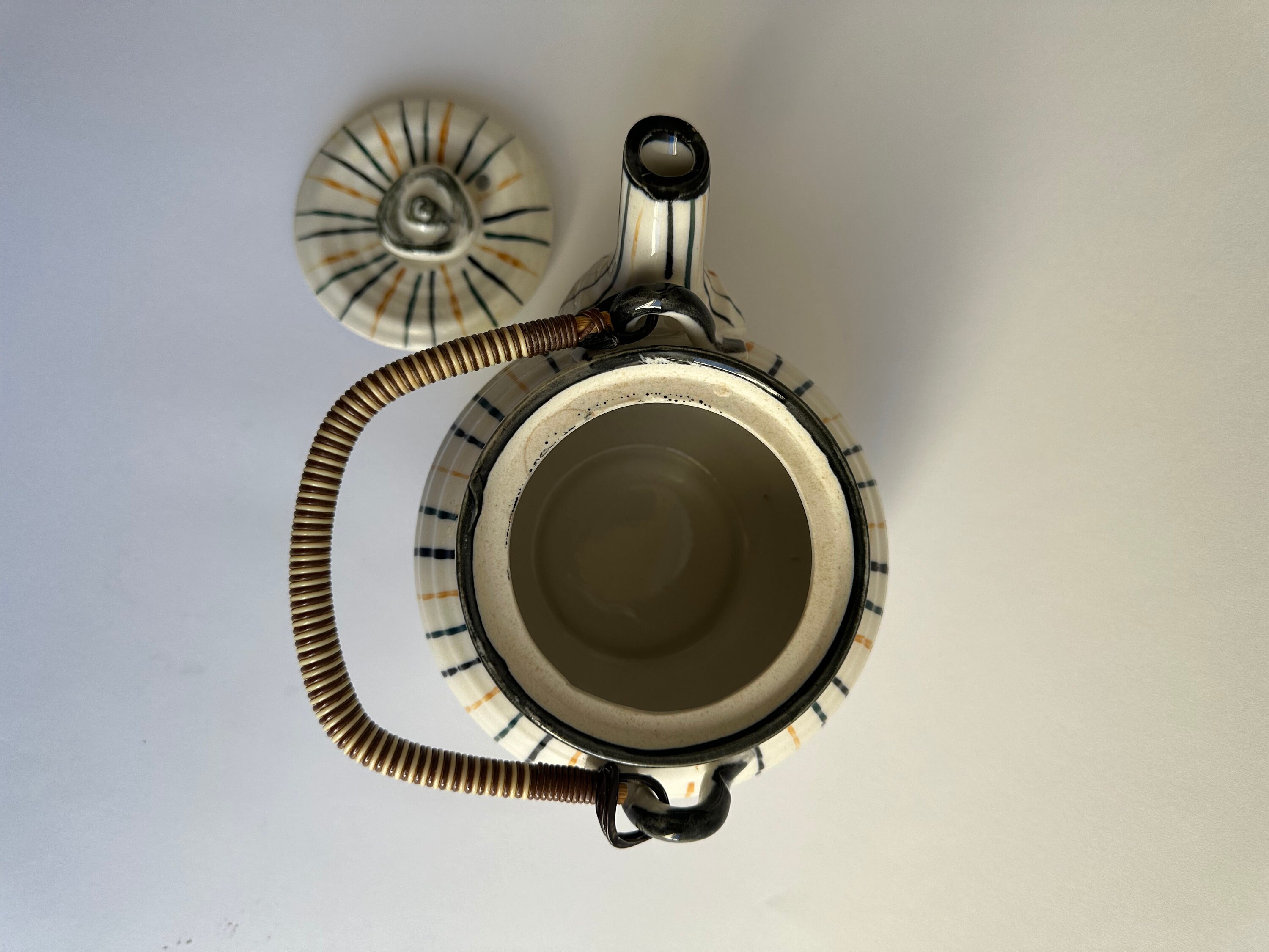 Vintage Japanese Small Teapot With Stripe Pattern - Etsy