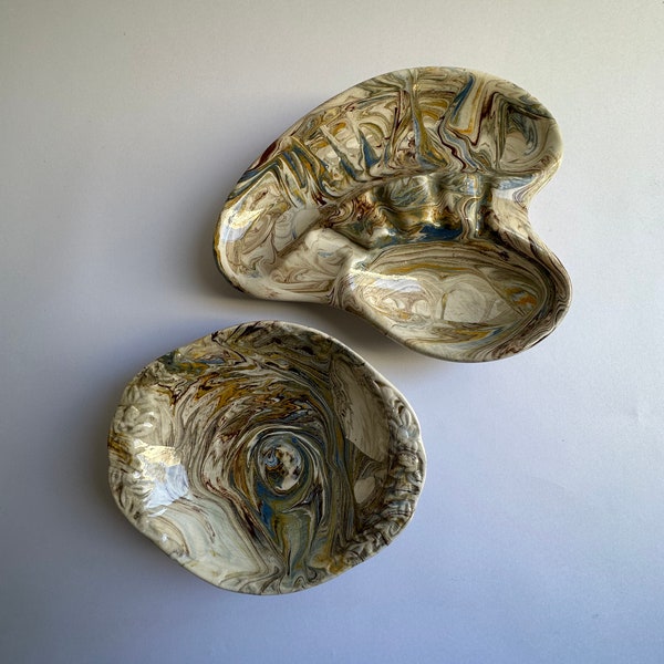 Marbled Pottery - Etsy