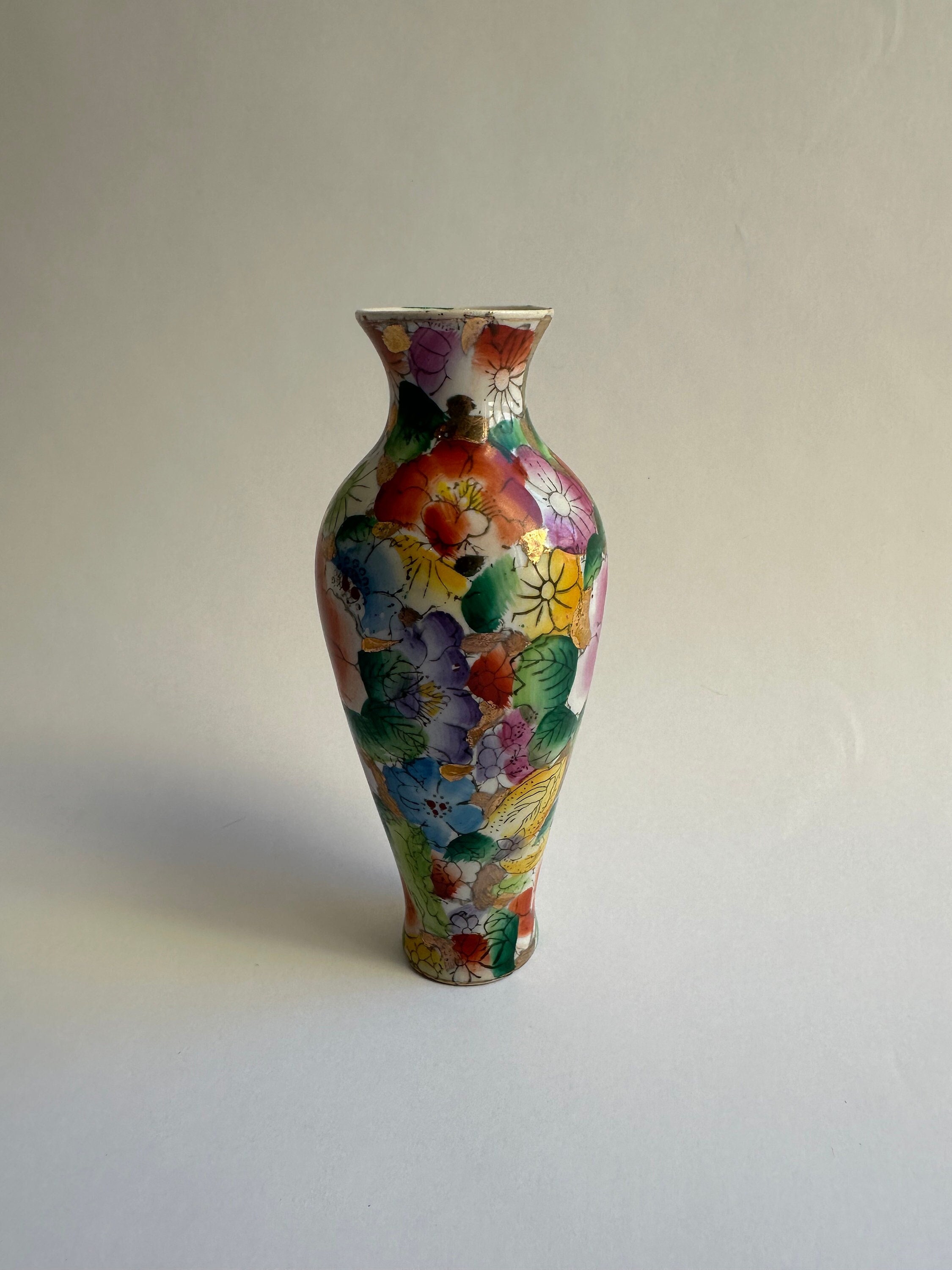 Vintage Chinese Hand Painted Vase - Etsy