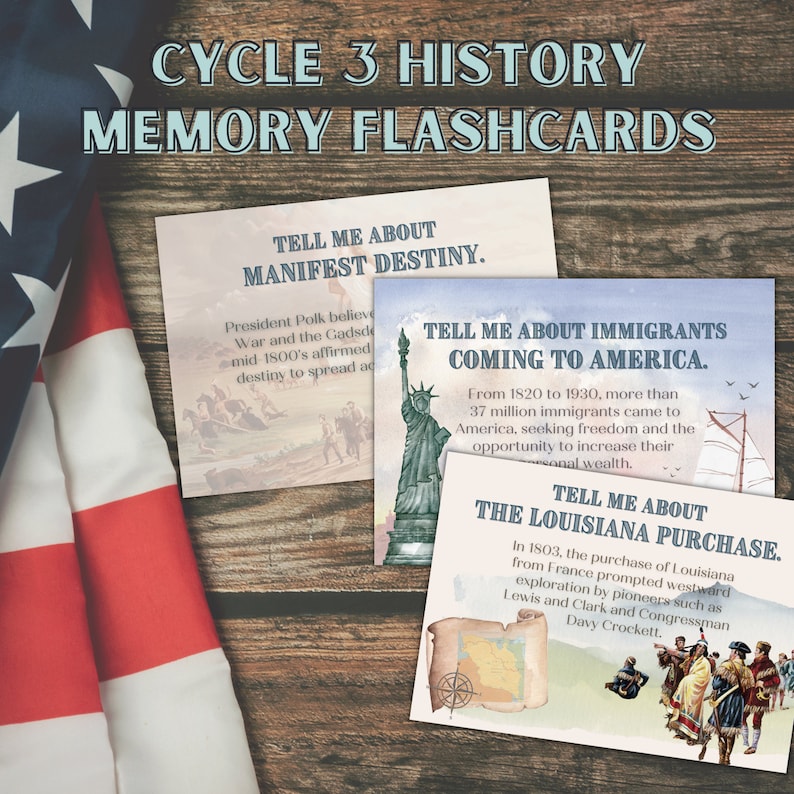 Cycle 3 History Memory Cards - Etsy