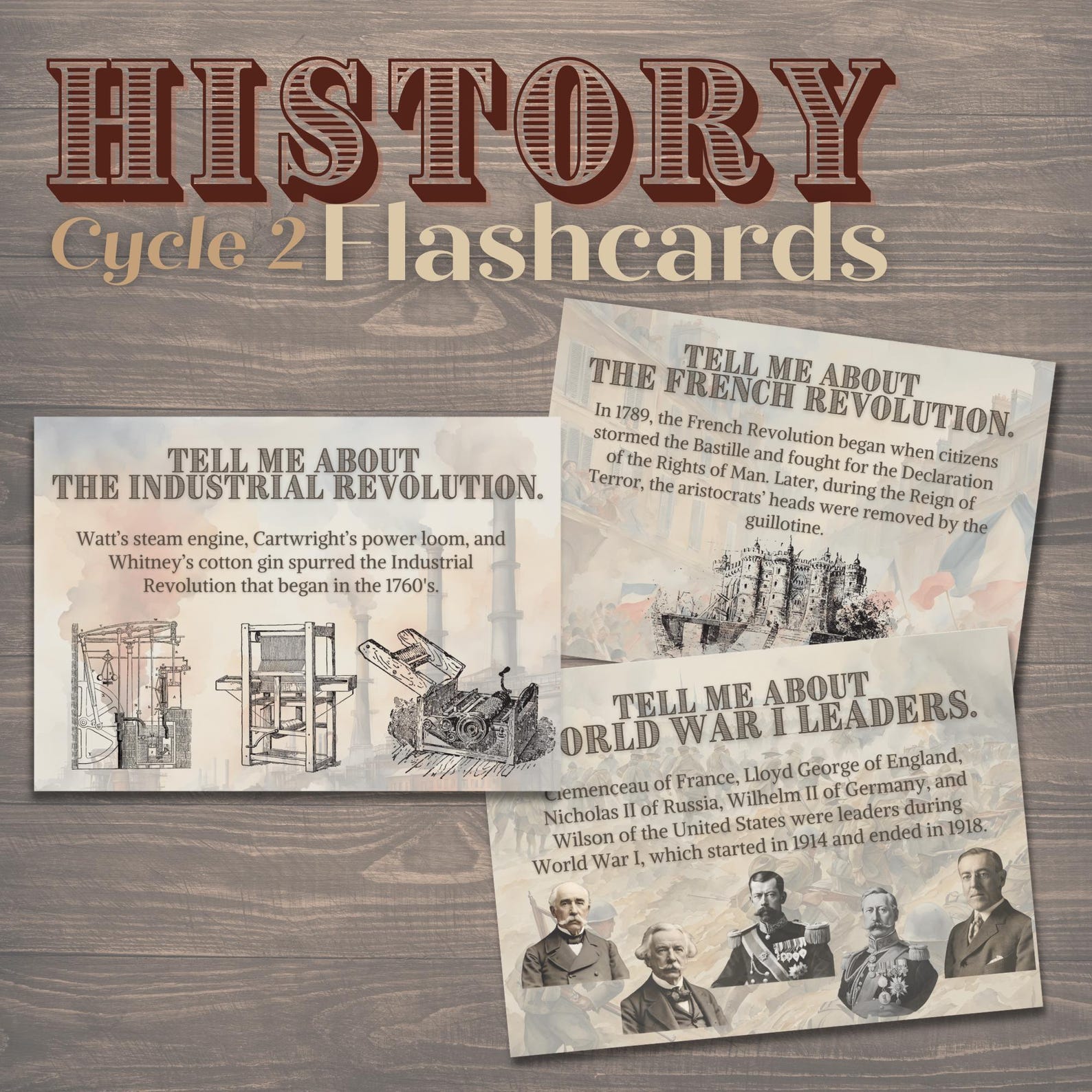 Cycle 2 History Memory Cards - Etsy