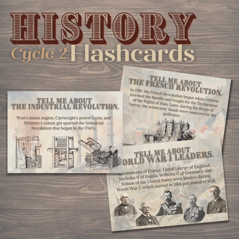 Cycle 2 History Memory Cards - Etsy