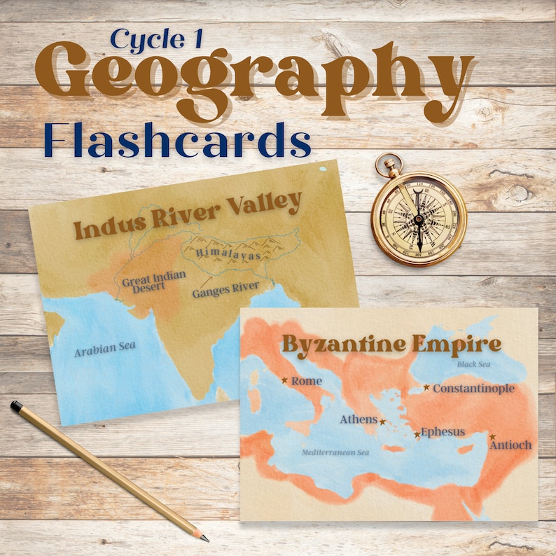 Cycle 1 Geography Flashcards | Ancient Maps - Etsy