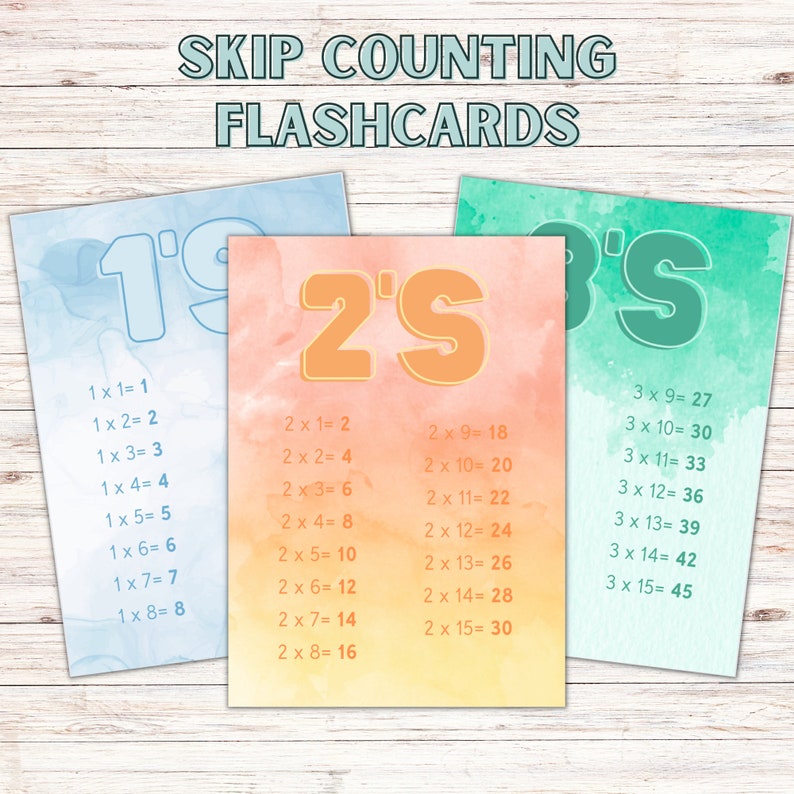 Skip Counting Math Flashcards, Geometry, Math Equivalents (PDF Download ...