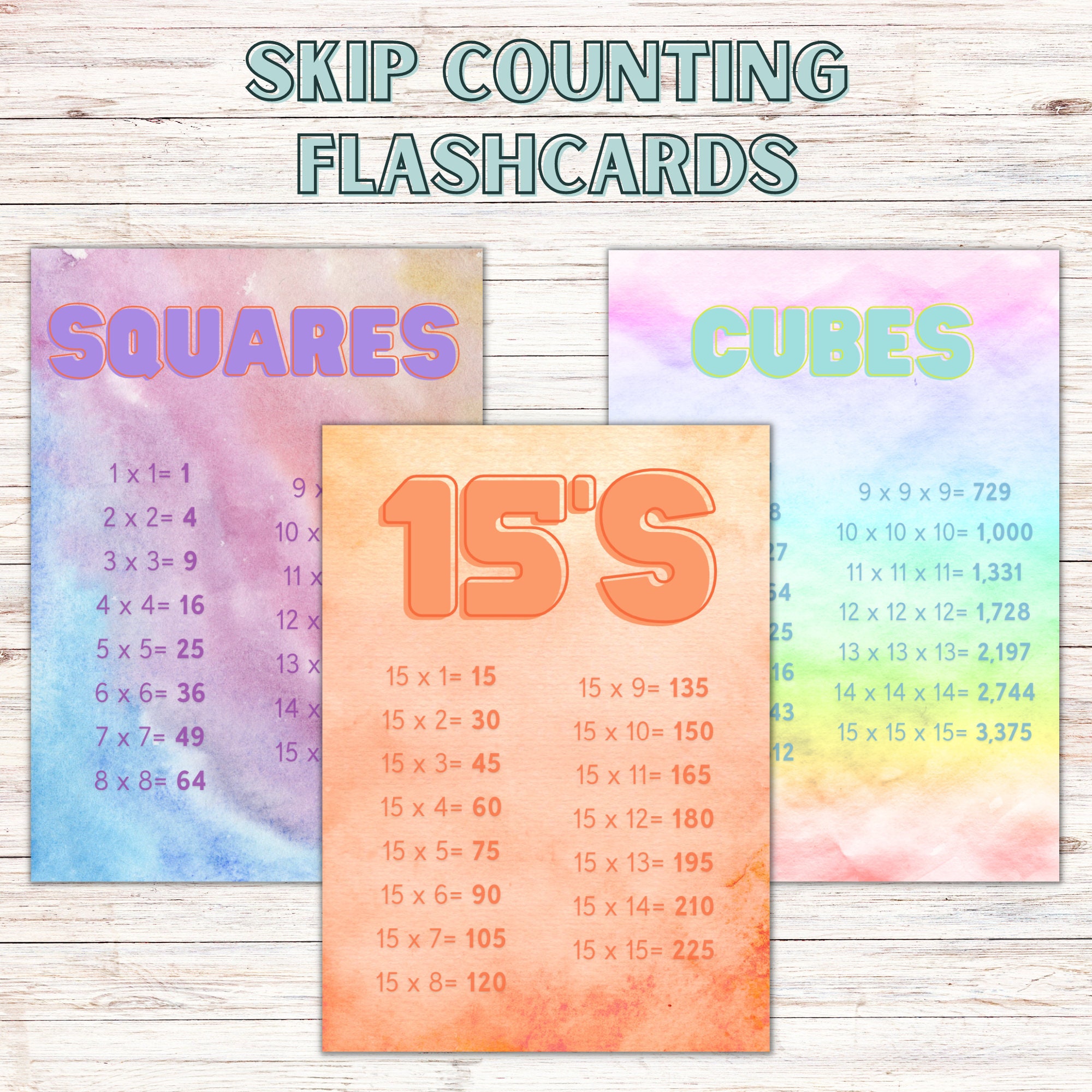 Math Flashcards, Skip Counting, Geometry, Math Equivalents, Math Laws ...