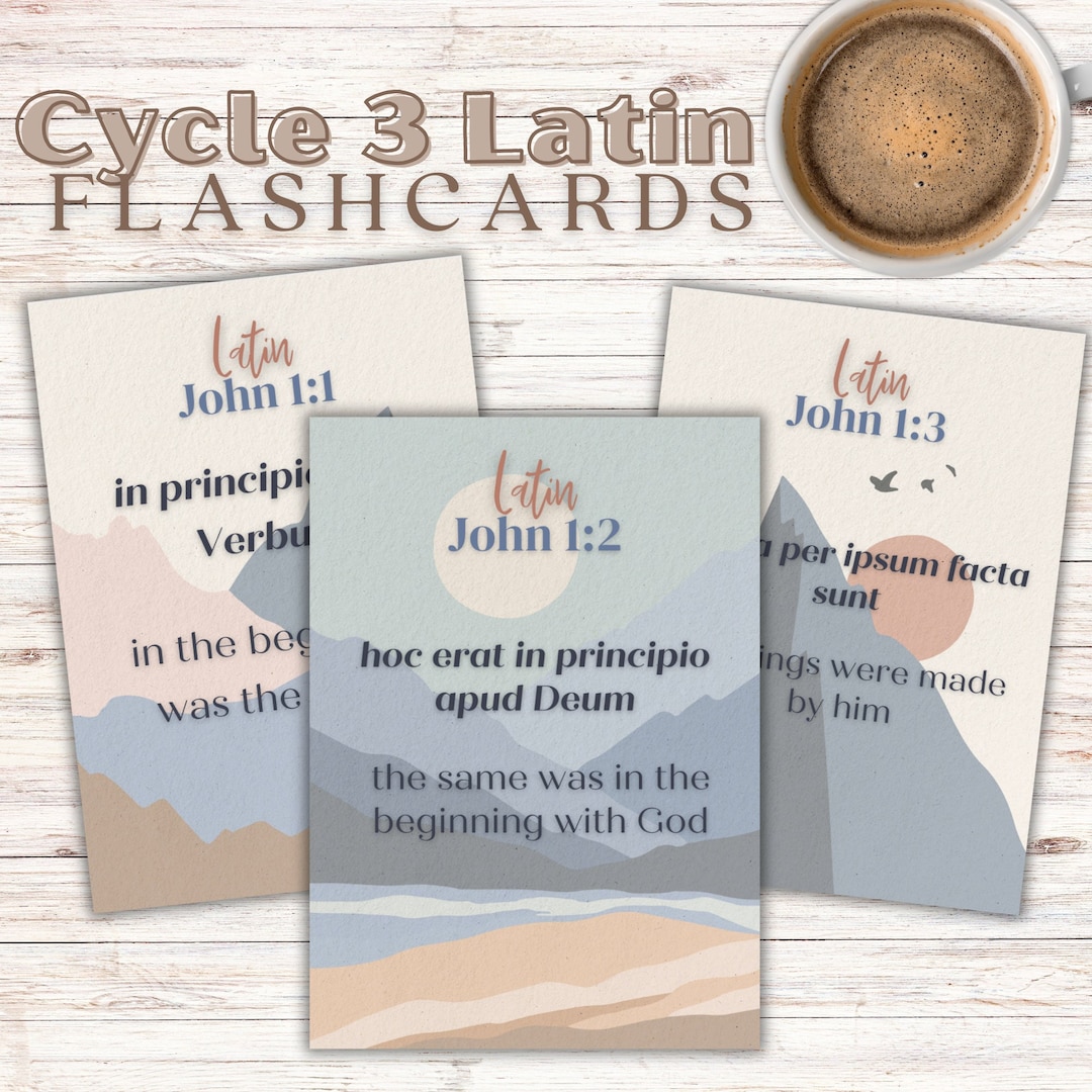 Cycle 3 Latin Memory Work Flashcards - Etsy