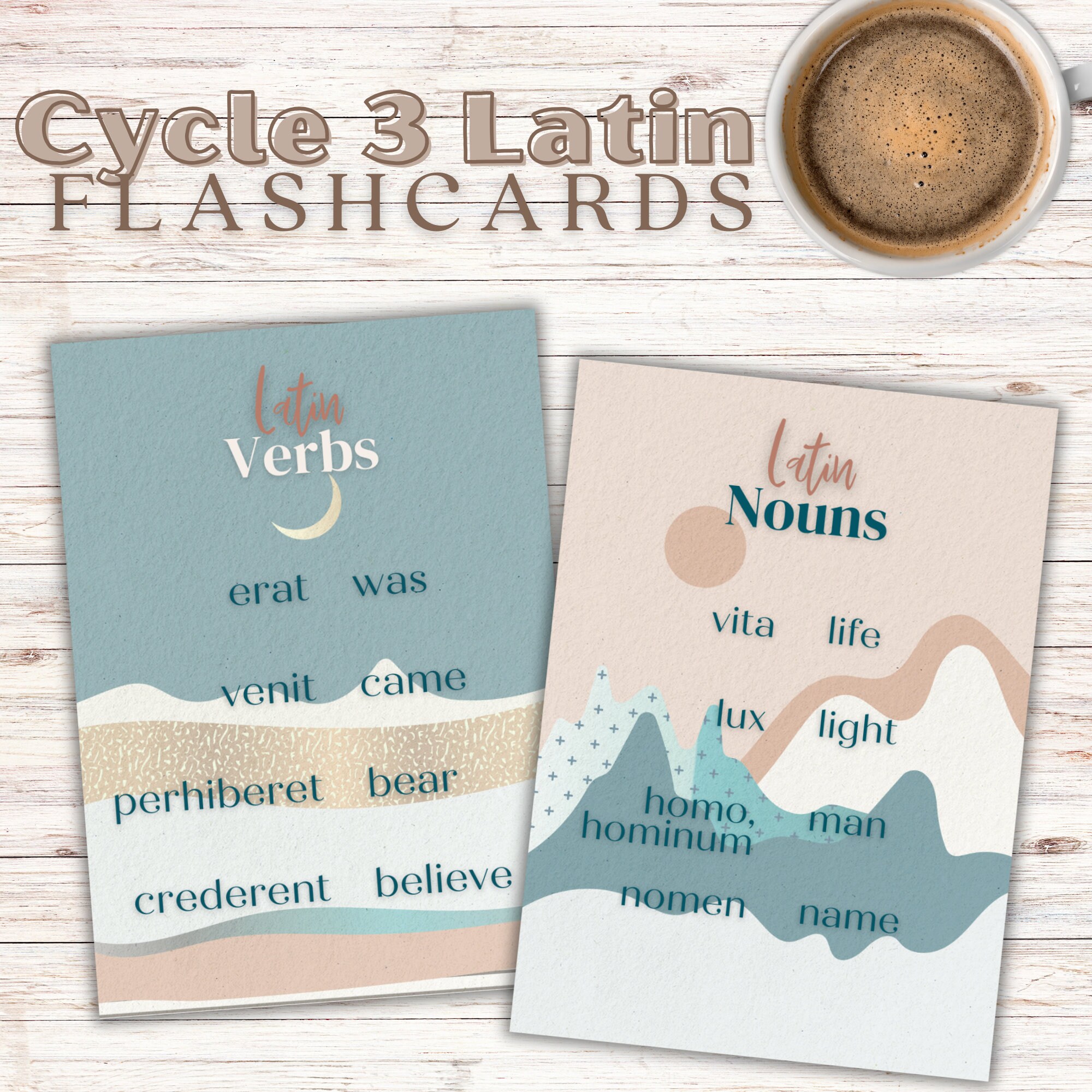Cycle 3 Latin Memory Work Flashcards - Etsy