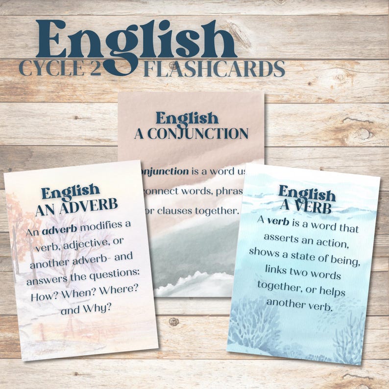 Cycle 2 English Memory Cards - Etsy