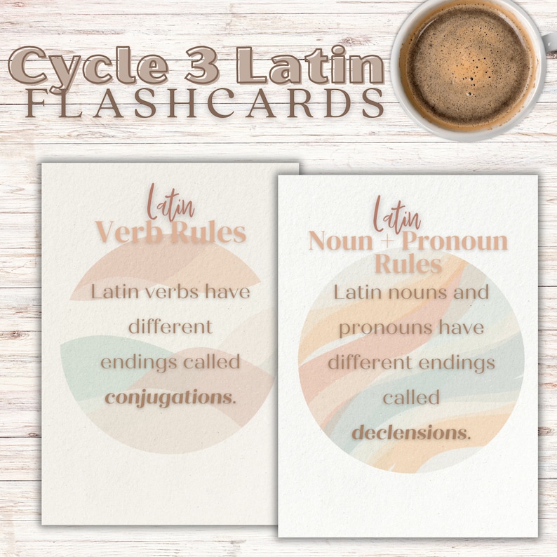 Cycle 3 Latin Memory Work Flashcards - Etsy