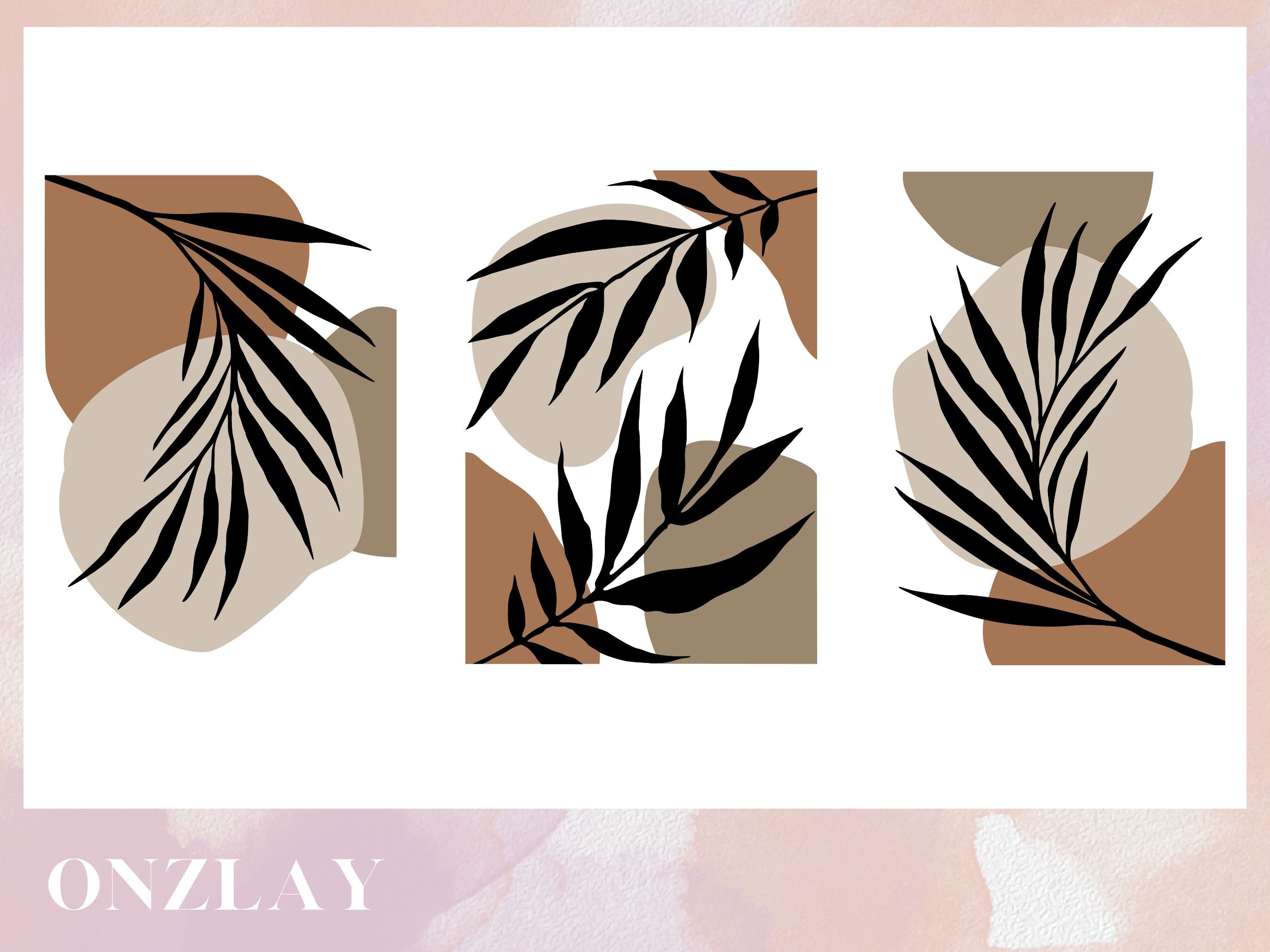06 Boho Svg Bundle | Boho Art Frame, Boho Plants Leaves Clipart ...