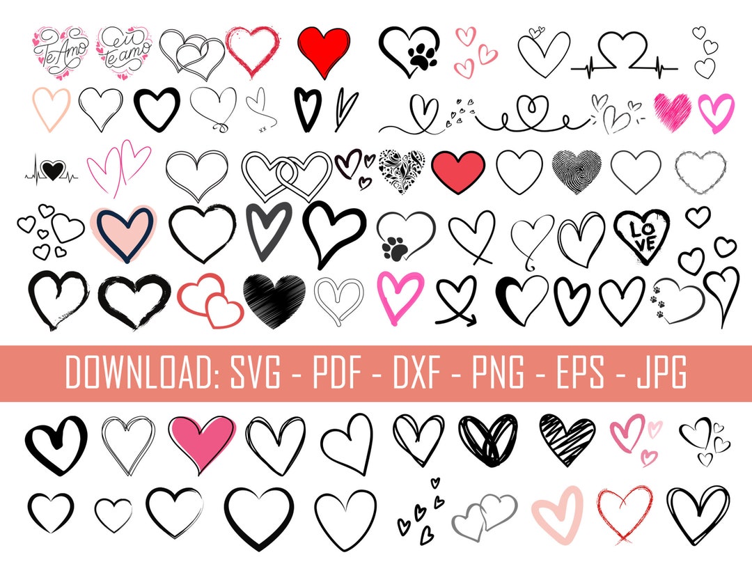 70 Heart Bundle Svg Self Love Svg Bundle, Candy Heart Svg Birthday ...
