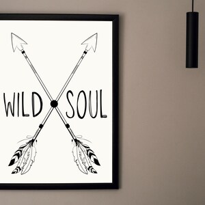 Wild Soul Svg | Arrow Sign Svg, Boho Astetic Svg | Boho Line Art ...