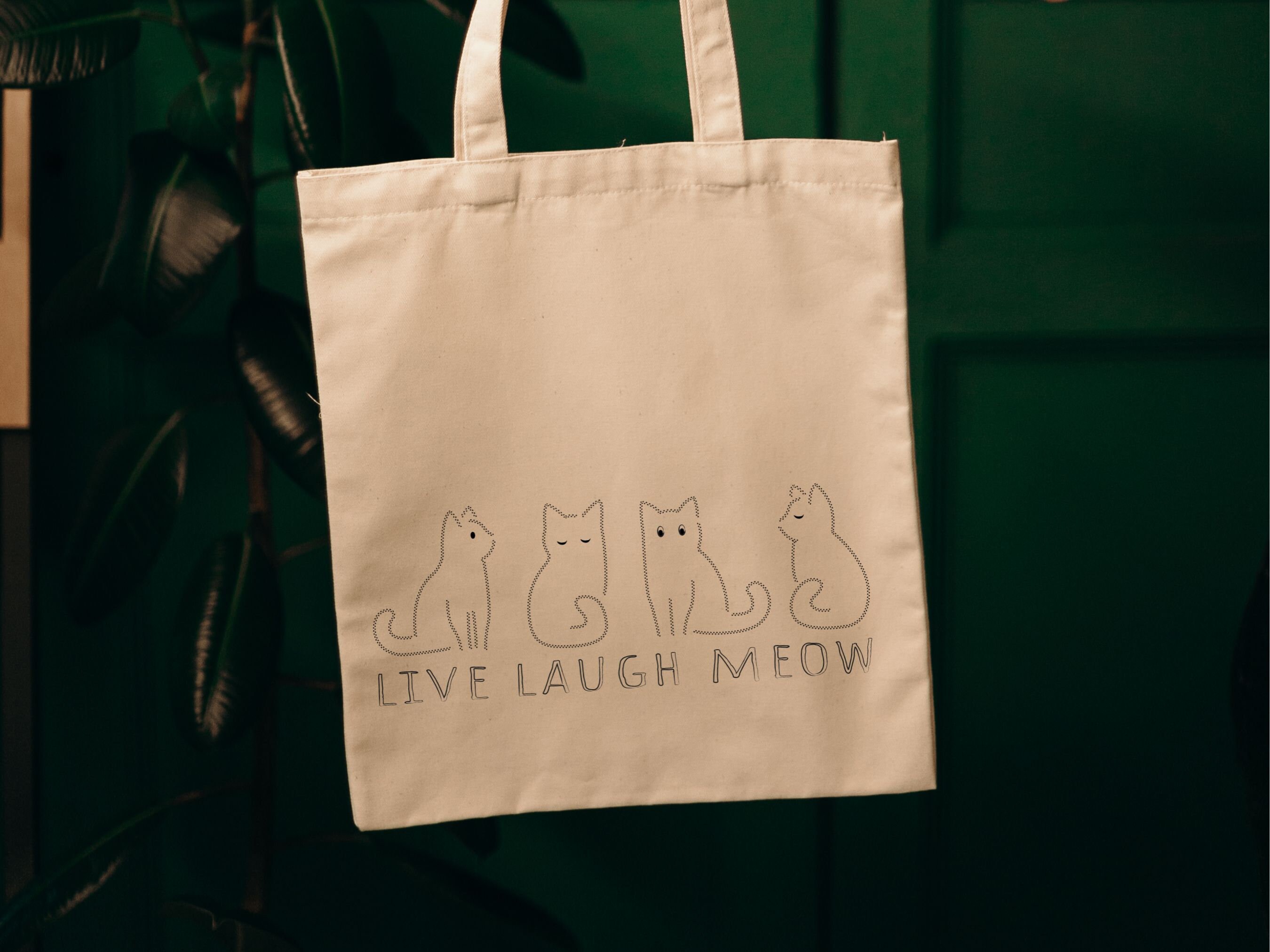 Cats Svg "live Laugh Meow" | Animals Svg "positive Quotes Svg", Peachy ...