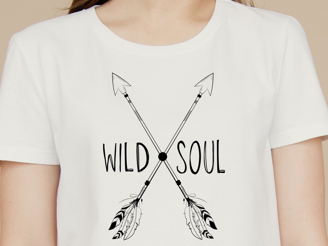 Wild Soul Svg | Arrow Sign Svg, Boho Astetic Svg | Boho Line Art ...