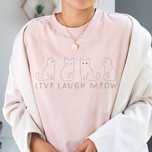Cats Svg "live Laugh Meow" | Animals Svg "positive Quotes Svg", Peachy ...