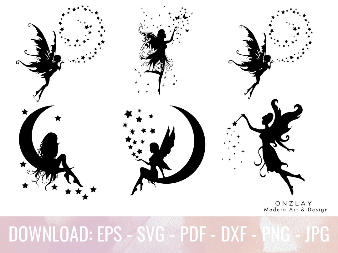 06 Fairy First Birthday Bundle | Black Fairy Svg, Fairy Wings Svg ...