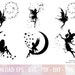 06 Fairy First Birthday Bundle Black Fairy Svg, Fairy Wings Svg Wizard ...