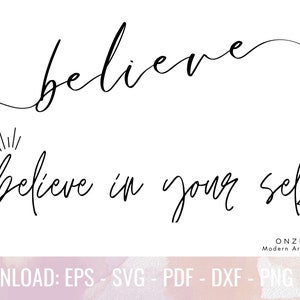 Believe Sign Svg | Believe Svg, Positive Quote Svg | You Are Enough Svg ...