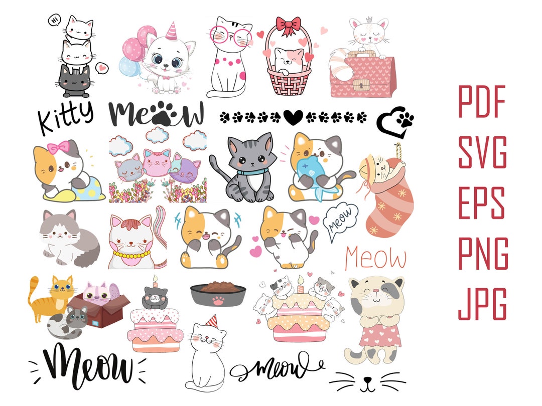28 Pets Svg "kitty Svg Bundle" | Cats Svg "crazy Cat Svg", Peachy Pets ...