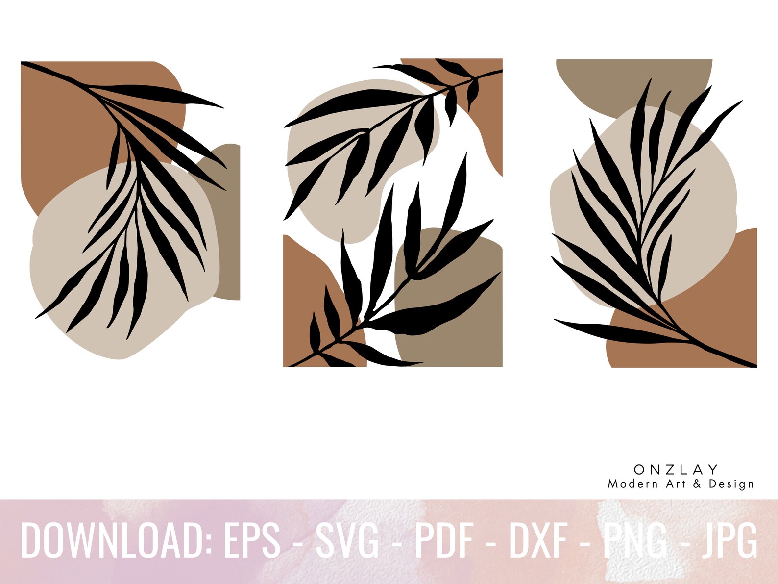 Boho Plants Leaves Clipart Boho Line Art Clipart, Boho Leaves Svg Birth ...