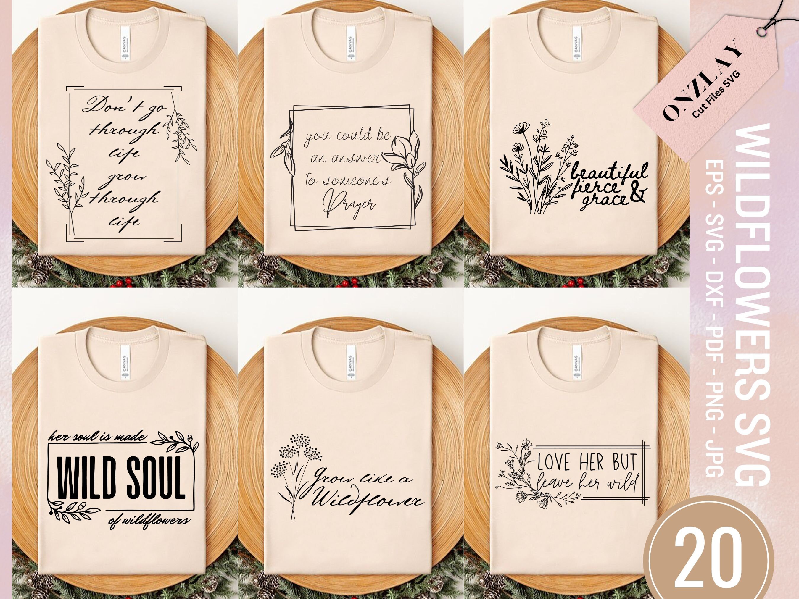 Boho Flower Svg Bundle - Dark Botanical Prints and Mexican Flowers ...